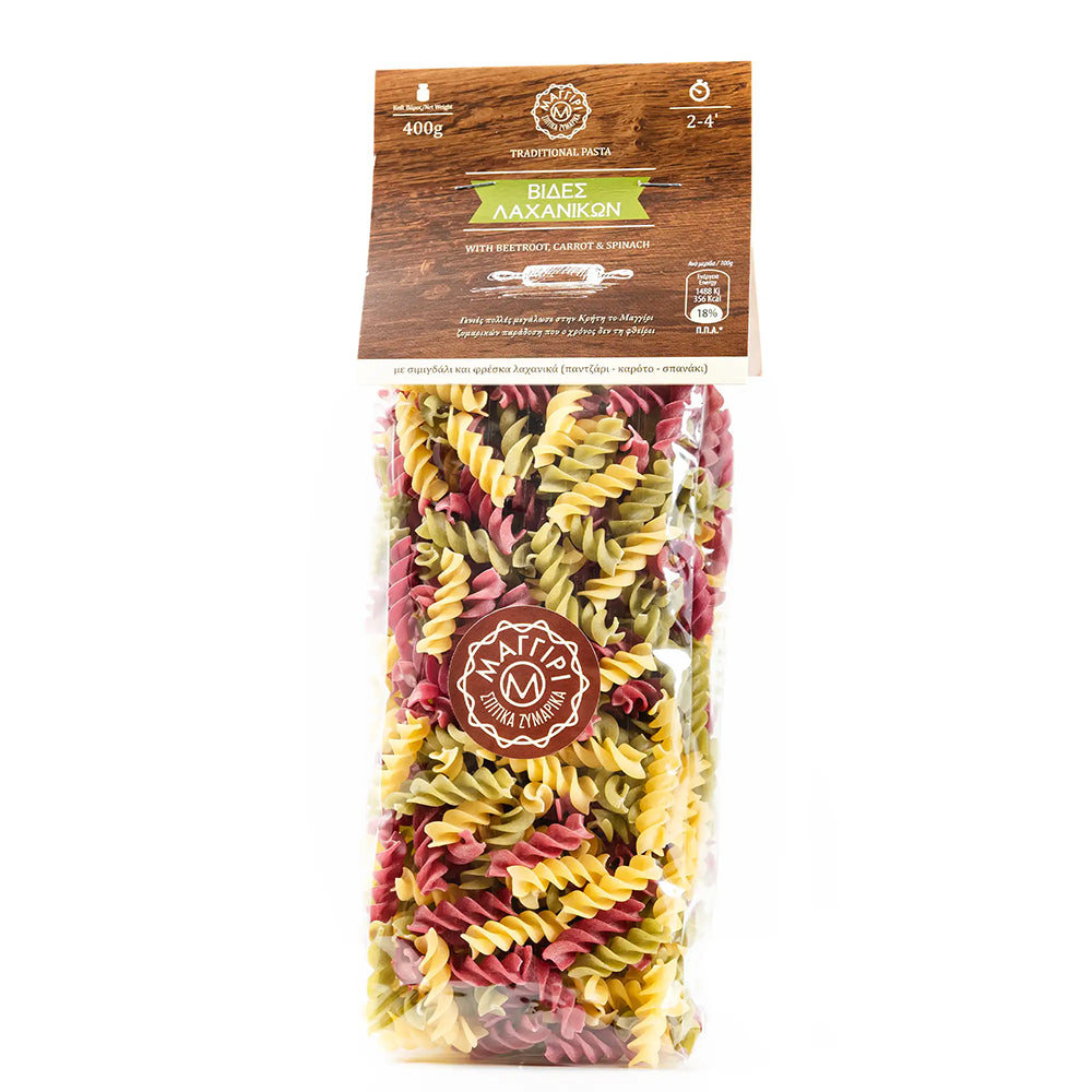 Pasta - Fusilli mit Gemüse – KRETA natürlich